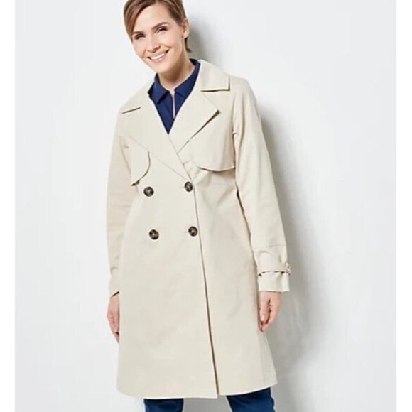 Centigrade | Jackets & Coats | Centigrade Twill Double Breasted Long ...